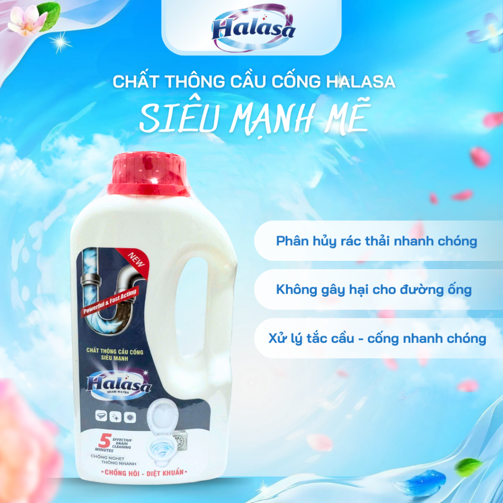 Chất Thông Cống HALASA – Hỗ Trợ Làm Sạch & Xử Lý Nghẹt Cống, Bồn Cầu ...