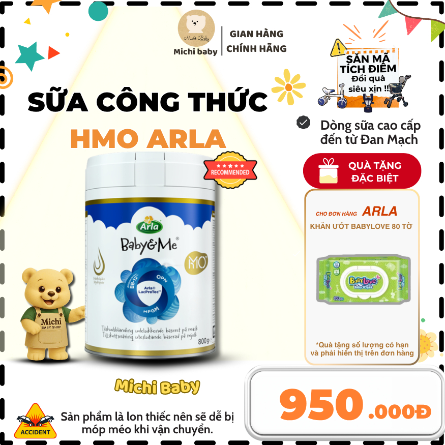 Michibaby- Sữa Arla Baby&Me HMO Cao Cấp Từ Đan Mạch số 1,2,3 hộp 800g ...