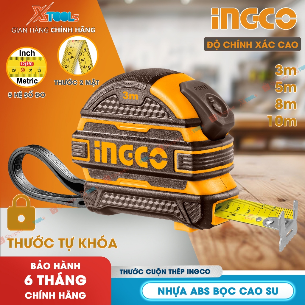 Thước dây cuộn 2m-3m-5m-8m-10m INGCO CHÍNH HÃNG thước kéo, thước cuốn ...