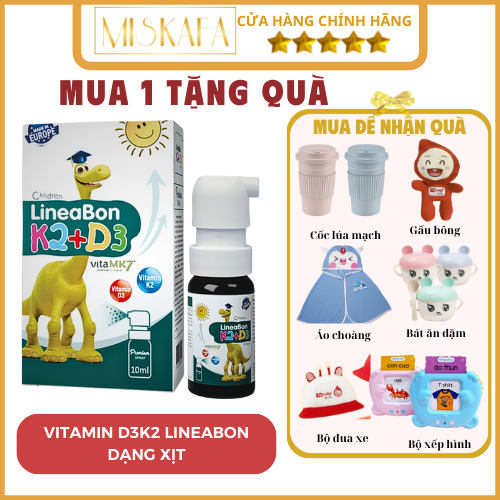 Vitamin D3K2 Lineabon Spray, LineaBon K2+D3 Dạng Xịt, Lineabon xịt tiện ...