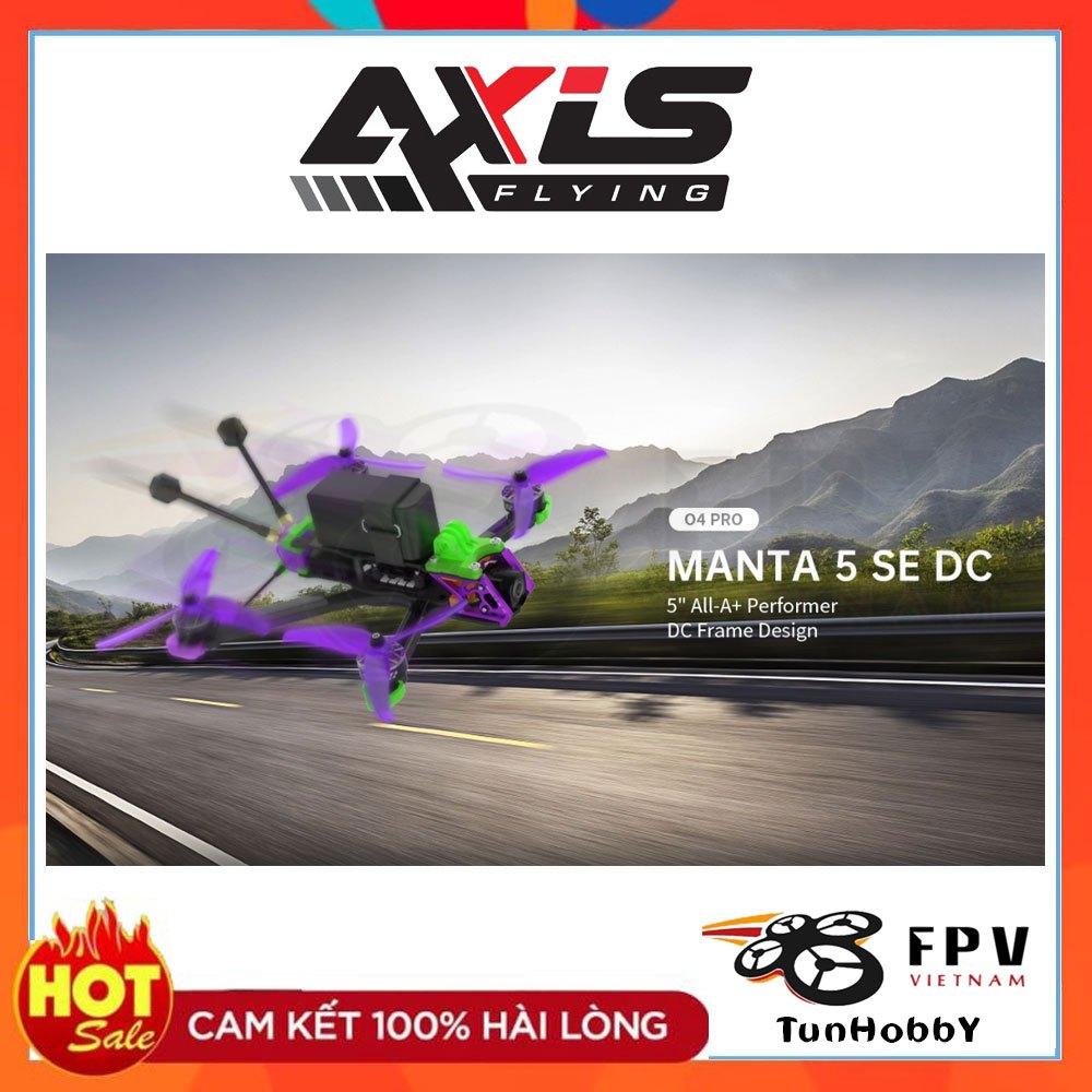 Bộ Khung Axisflying DeadCat Manta 5 SE DC For DIY FPV DJI O4 PRO ...