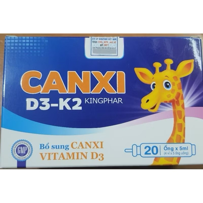 Siro CANXI D3 Vitamin Kingphar Hộp 20 ống / 5ml - Bổ Sung Canxi , Vitamin D3 cho cơ thể | Shopee ...