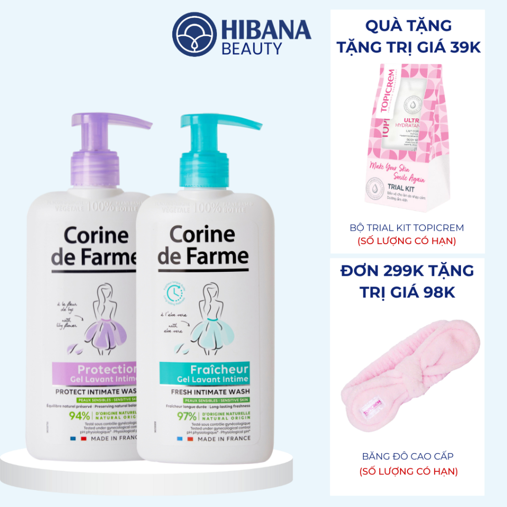 Dung Dịch vệ Sinh Phụ Nữ Corine de Farme Intimate Wash - Gel Làm Sạch & Cân Bằng PH 250ML ...