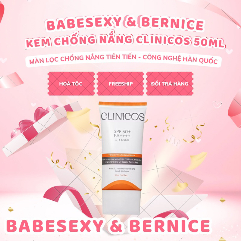 Kem Chống Nắng Tone-up CLINICOS SENSITIVE TRUTH SUNSCREEN SPF 50 PA ...