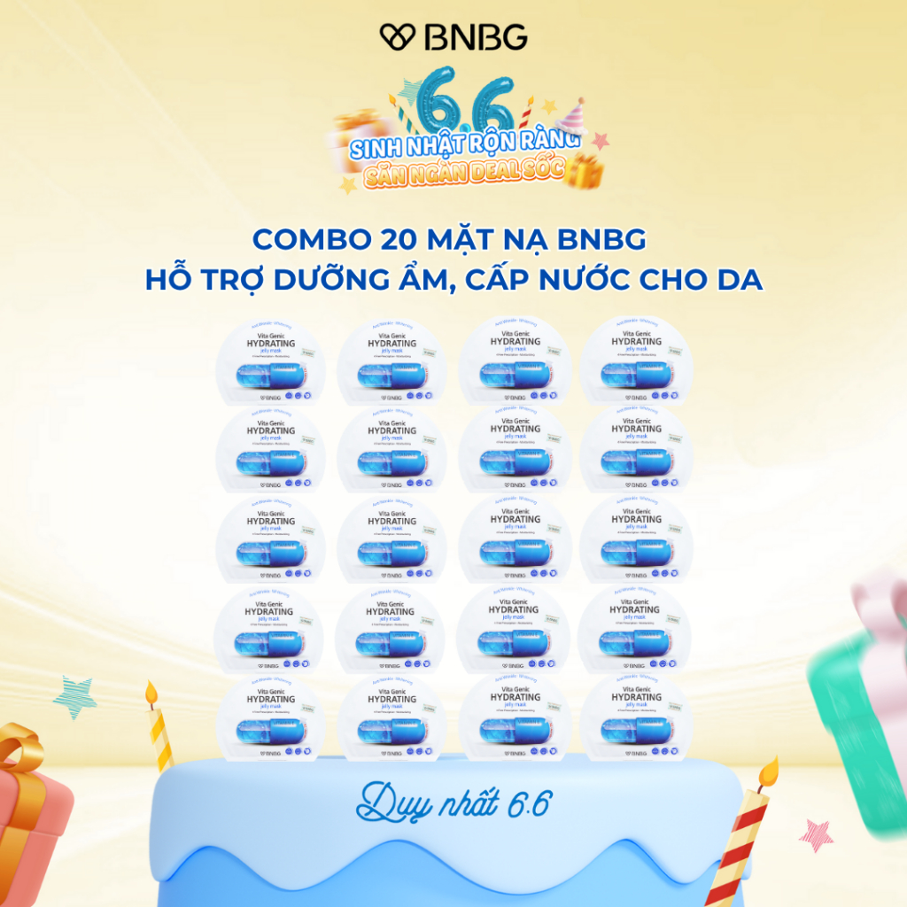 Combo 20 Mặt Nạ BNBG Hỗ Trợ Dưỡng Ẩm, Cấp Nước BNBG Hydrating Vita ...