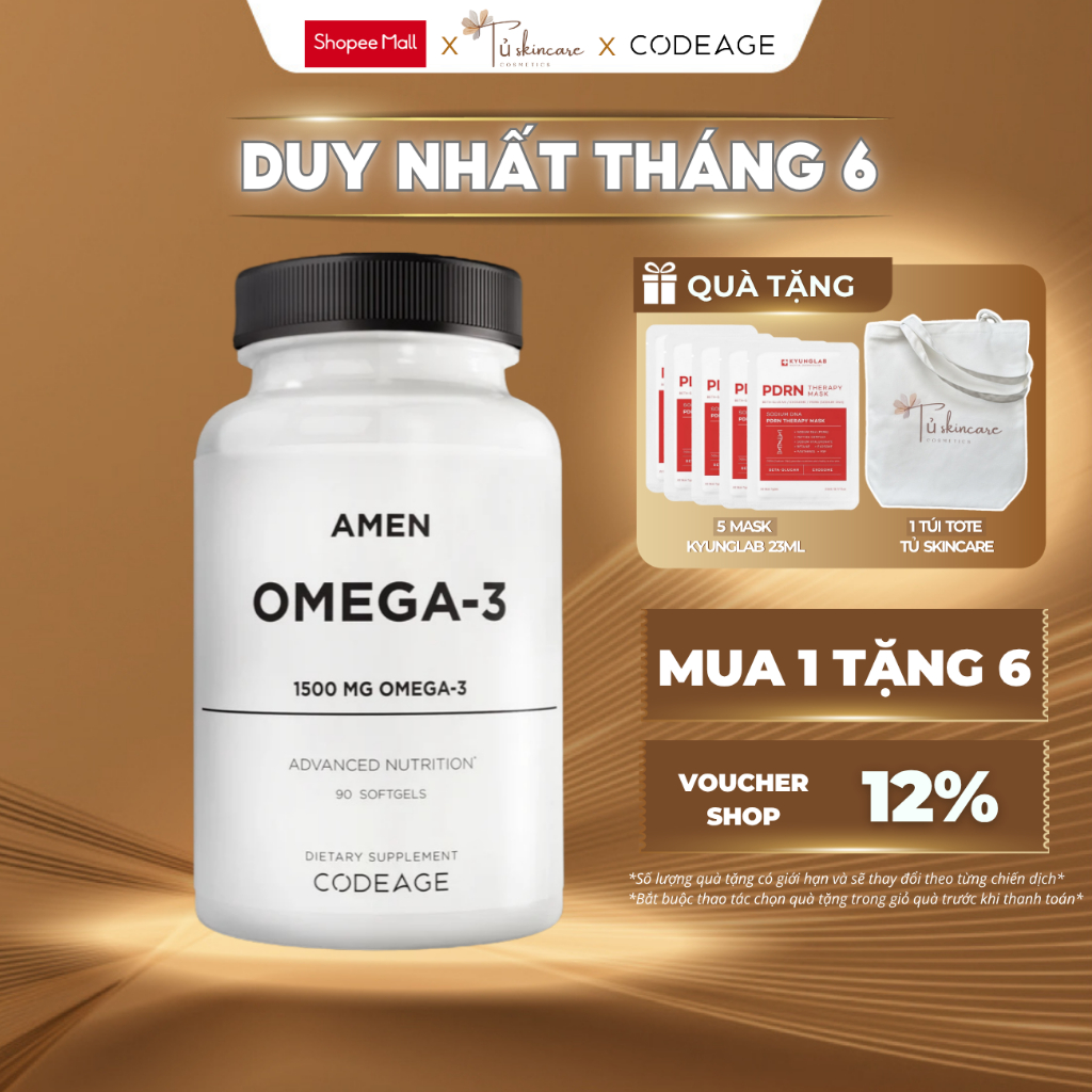 Thực Phẩm Bảo Vệ Sức Khỏe Codeage Amen Omega-3 90 Viên | Shopee Việt Nam