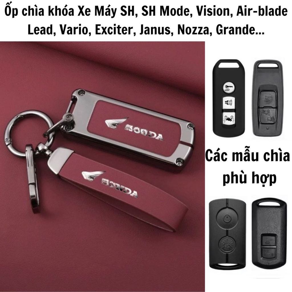 Ốp chìa khóa Smartkey xe máy SH, Vision, Air-blade Lead, Vario, Exciter ...