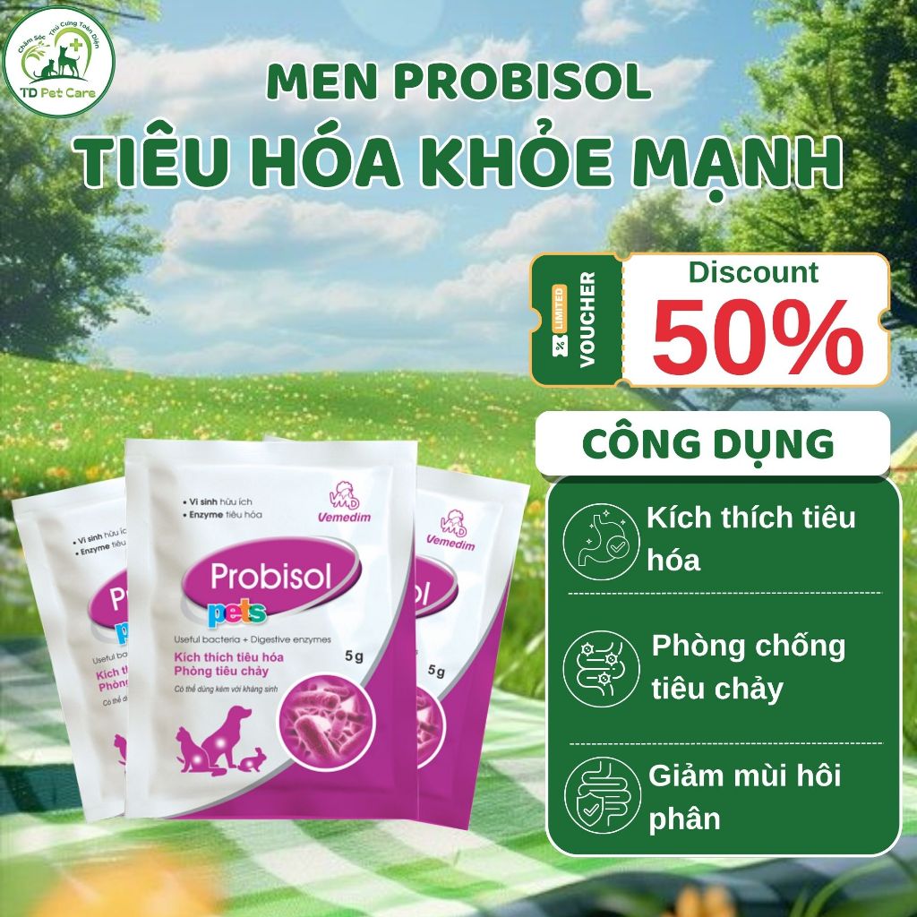 Gói Men Tiêu Hóa Cho Chó Mèo Hấp Thụ Thức Ăn Tốt Probisol - Men Vi Sinh ...