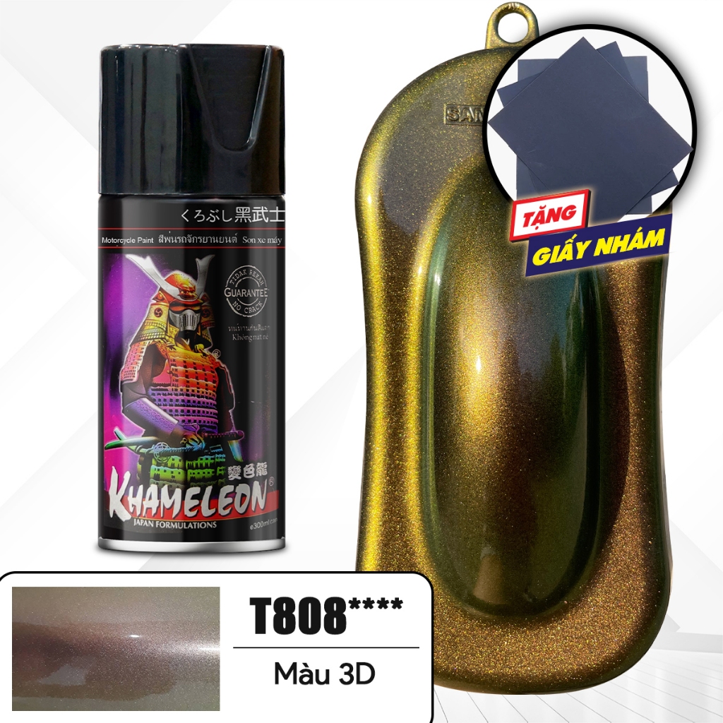 Sơn xịt Samurai Kurobushi - T808 (300ml) chuyên dùng cho xe máy ...