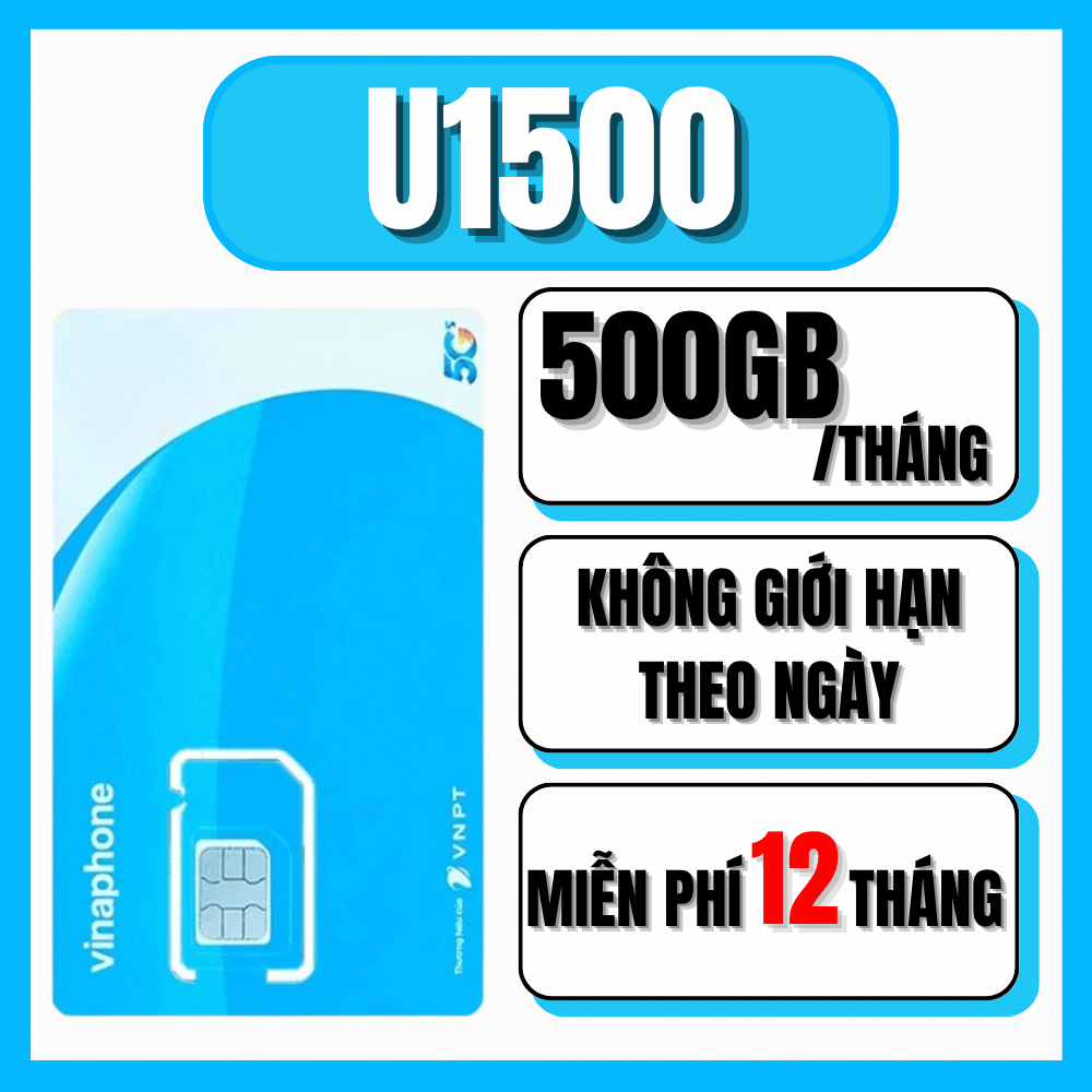 [ MAX DATA ] SIM 4G VINAPHONE 500G/THÁNG FULL DATA TỐC ĐỘ CAO TRỌN GÓI 1 NĂM U1500 TD49 D500 ...