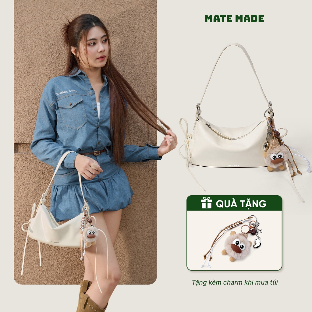 [KOL] Túi Xách Đeo Vai Nữ MATE MADE Lọ Lem Cloudy - Phong Cách Nữ Tính - Dáng Mềm Thời Trang ...