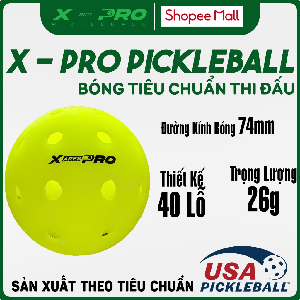 BÓNG PICKLEBALL | Combo 50 Bóng Pickleball Dành Cho Thi Đấu | Shopee ...