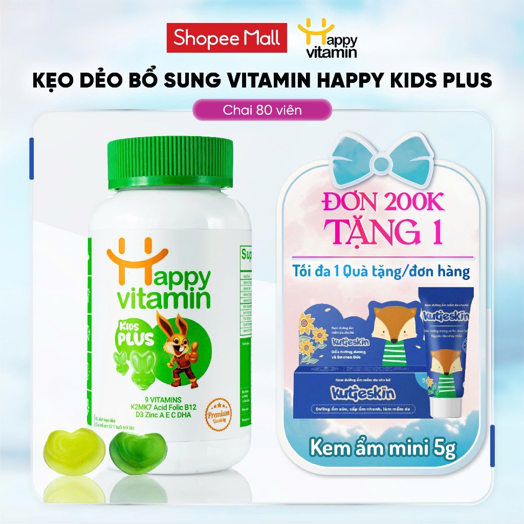 Kẹo Dẻo Vitamin tổng hợp Happy Vitamin tăng đề kháng, nâng cao hệ miễn ...