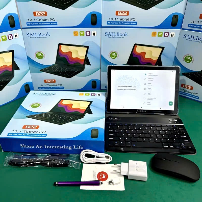 Máy tính bảng SAIL Air B22 Ram 16/512 G, 10.1 inh, 2 sim, Wifi, Adroid 13, Tặng bàn phím ...