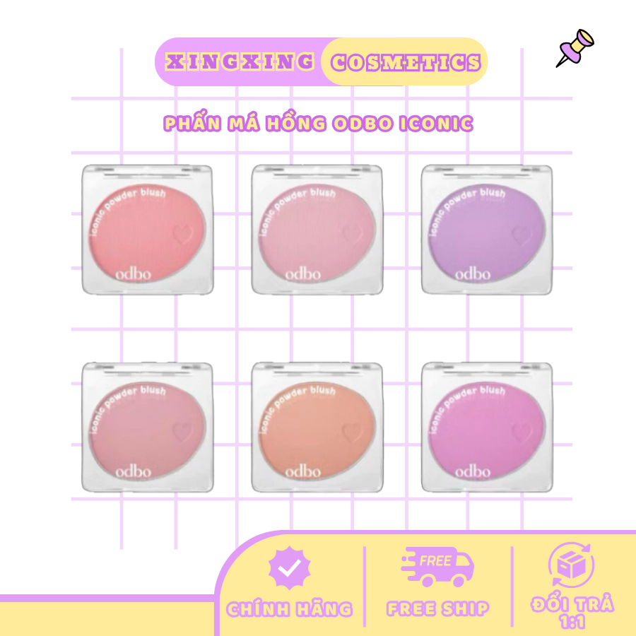 [HỎA TỐC]ODBO Phấn má hồng mịn lì chuẩn màu Odbo Iconic Powder Blush OD1325 | Shopee Việt Nam