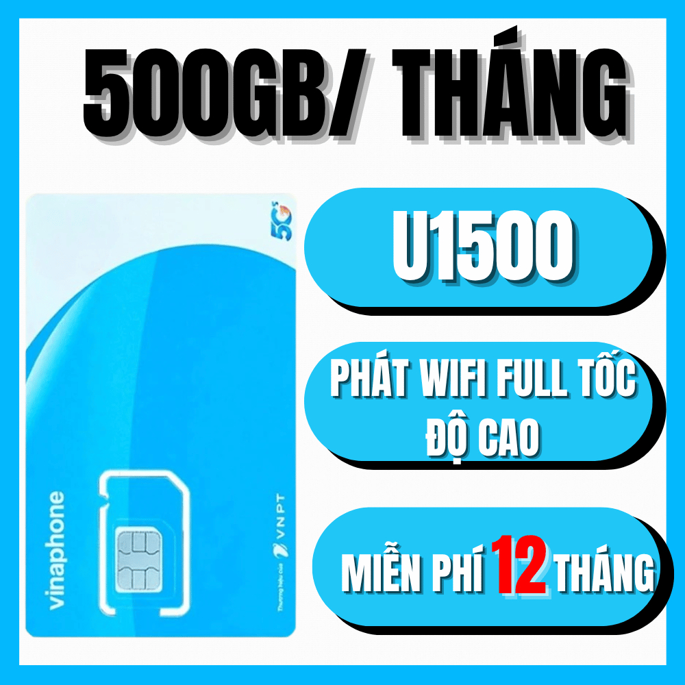 { 1 TỶ GB } Sim 4G Vinaphone Truy Cập Mạng Trọn Gói 1 Năm Không Cần Nạp Tiền D500 U1500 VD149 ...