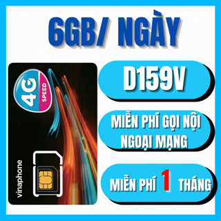 Sim 5G Vina TD49 / BIG50Y /D159V / D89Y / VD89P / D79P / FCLUB Miễn Phí Data Phút Gọi Sẵn 1 ...