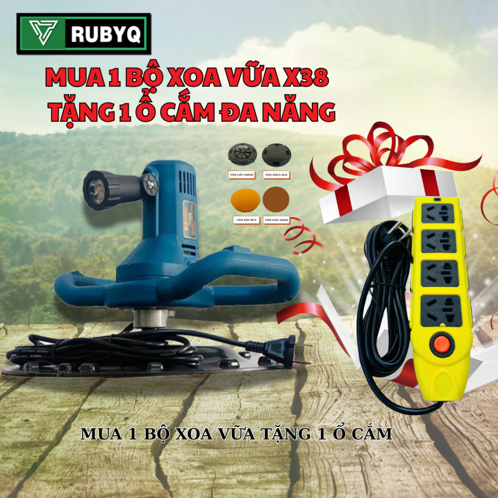 MÁY Xoa Vữa Xoa Tường Xoa Hồ RUBYQ RB-X38 1680W - Làm Phẳng Mặt Tường ...