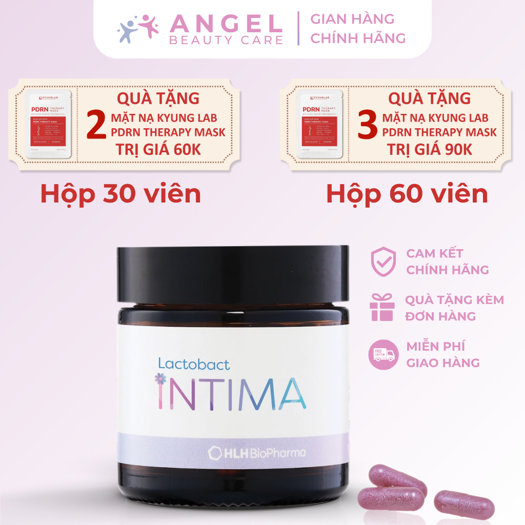 Hộp 60 Viên Men vi sinh phụ khoa Lactobact Intima bổ sung lợi khuẩn ...