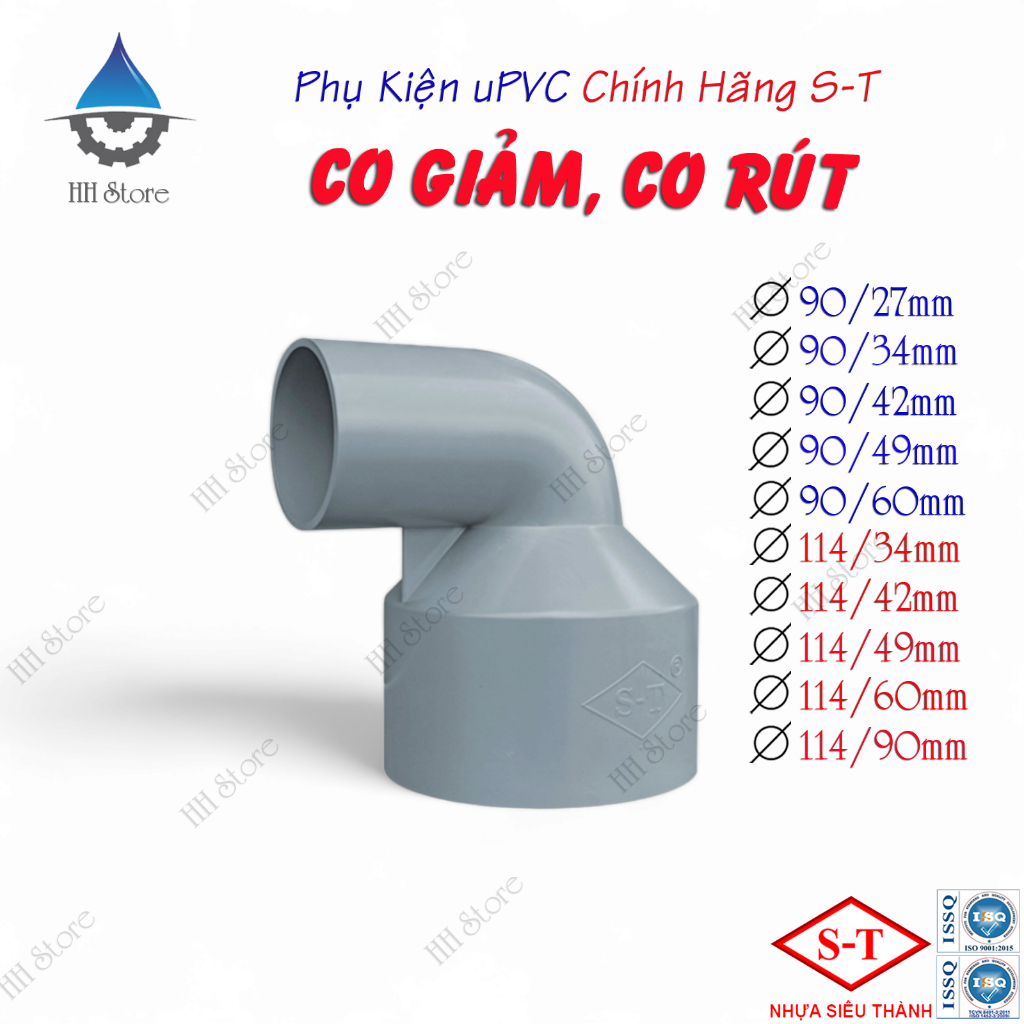 Co Giảm, Co Rút 90/27, 90/34, 90/42, 90/49, 90/60 114/42, 114/49, 114/ ...