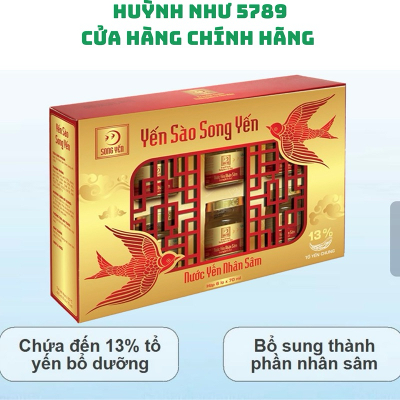 [CHÍNH HÃNG]Hộp 6 hũ nước yến nhân sâm Song yến 70ml | Shopee Việt Nam