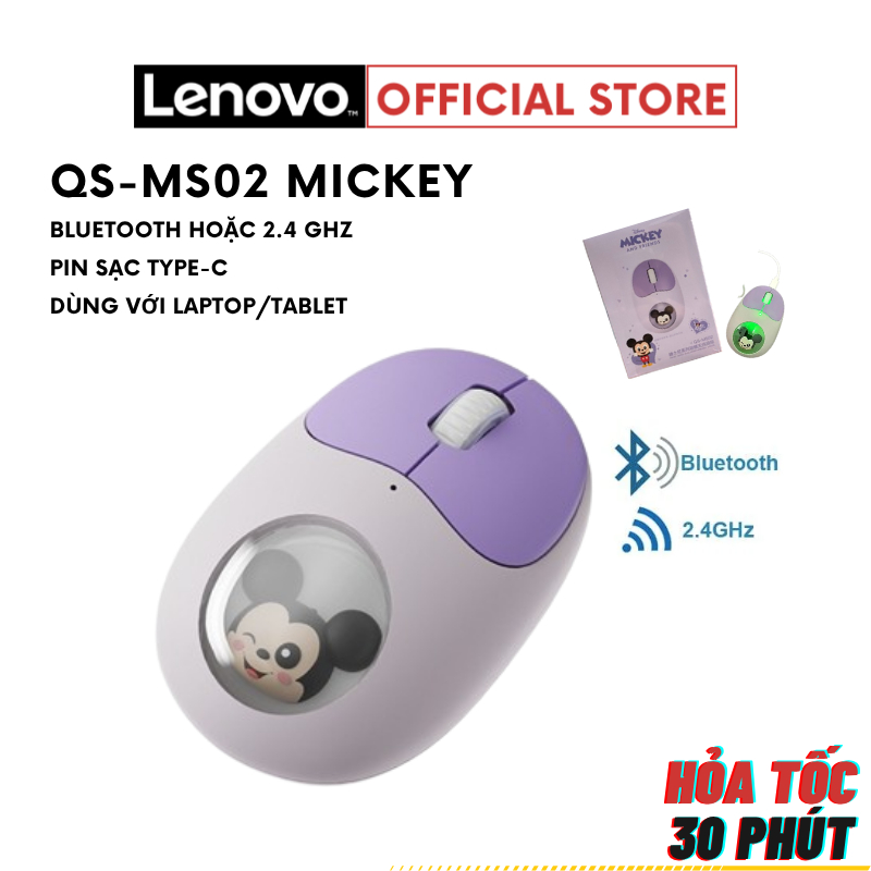 [MICKEY] Chuột không dây Disney QS-MS02 pin sạc - Nhỏ gọn - Lướt mượt ...