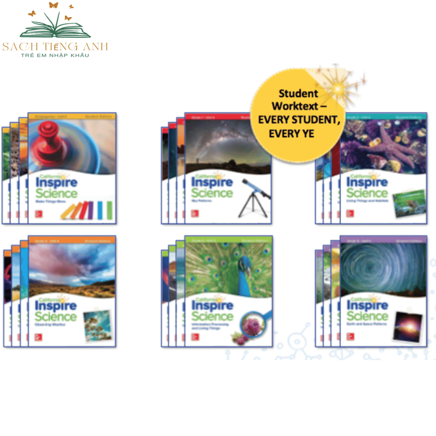 GIÁO TRÌNH INSPIRE SCIENCE - GRADE K - GRADE 5, mỗi level gồm 4 quyển ...