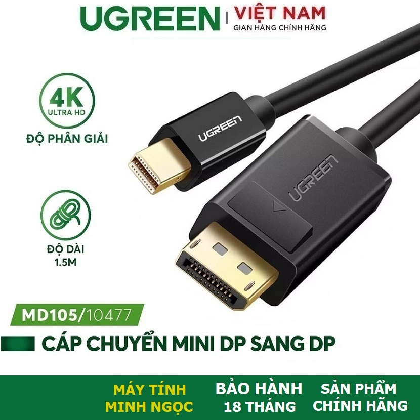 Cáp chuyển đổi Mini Displayport sang Displayport dài 1,5m hỗ trợ full ...