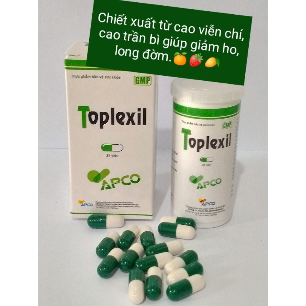 TOPLEXIN Apco Lọ 24 viên giúp giảm ho, long đàm | Shopee Việt Nam