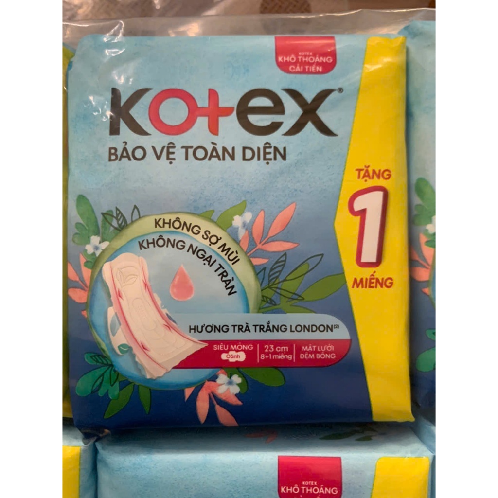 HCM - (23cm smc) (8+1 Miếng/Gói) - 8 Gói Băng Vệ Sinh Kotex Bảo Vệ Toàn Diện- Kotex Khô Thoáng ...