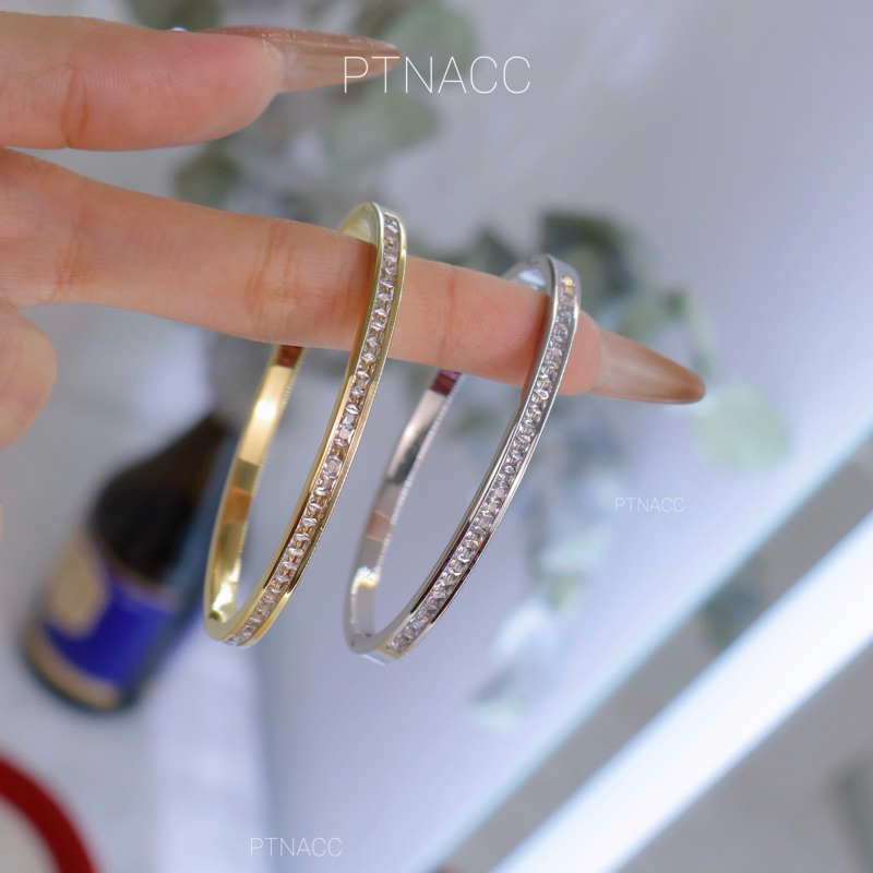 PTNACC Vòng tay titan đính đá paguet mảnh dành cho nữ | Shopee Việt Nam