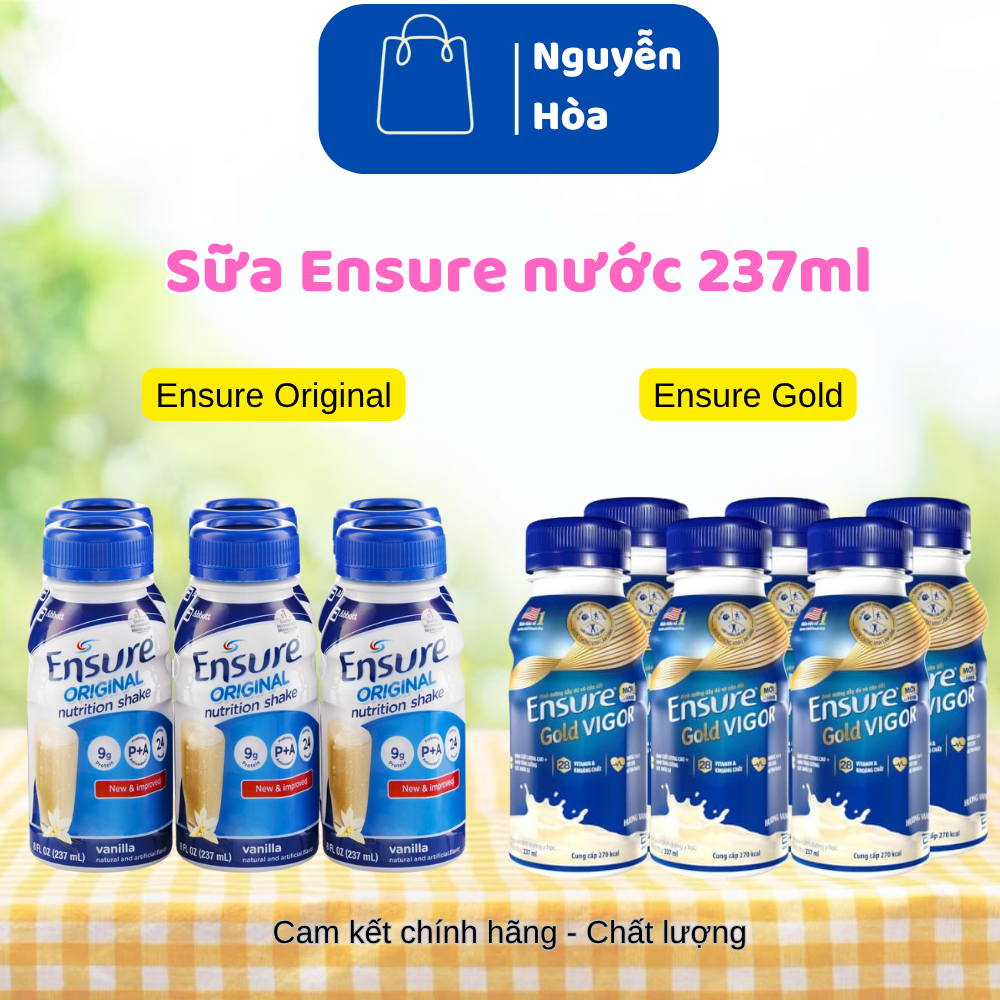 Sữa Ensure Nước 237ml Chính Hãng Abbott | Ensure Original & Ensure Gold ...