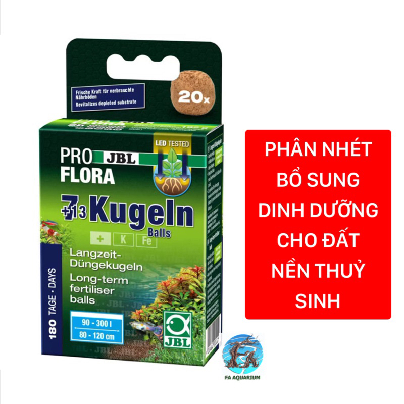 Phân nhét JBL Flora 7 + 13 Kugeln bổ sung dinh dưỡng cho đất nền thuỷ ...