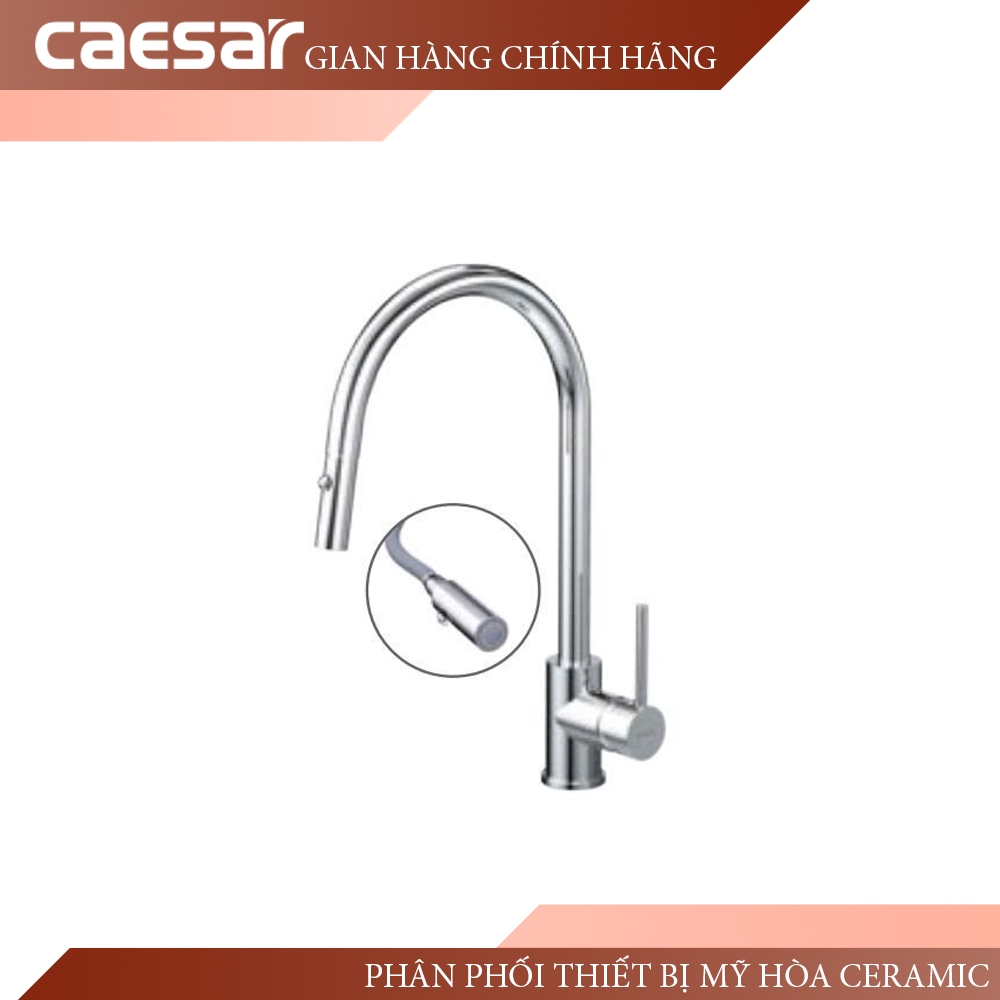 Vòi rửa chén lạnh rút dây Caesar - K079C ( mới năm 2025 ) | Shopee Việt Nam