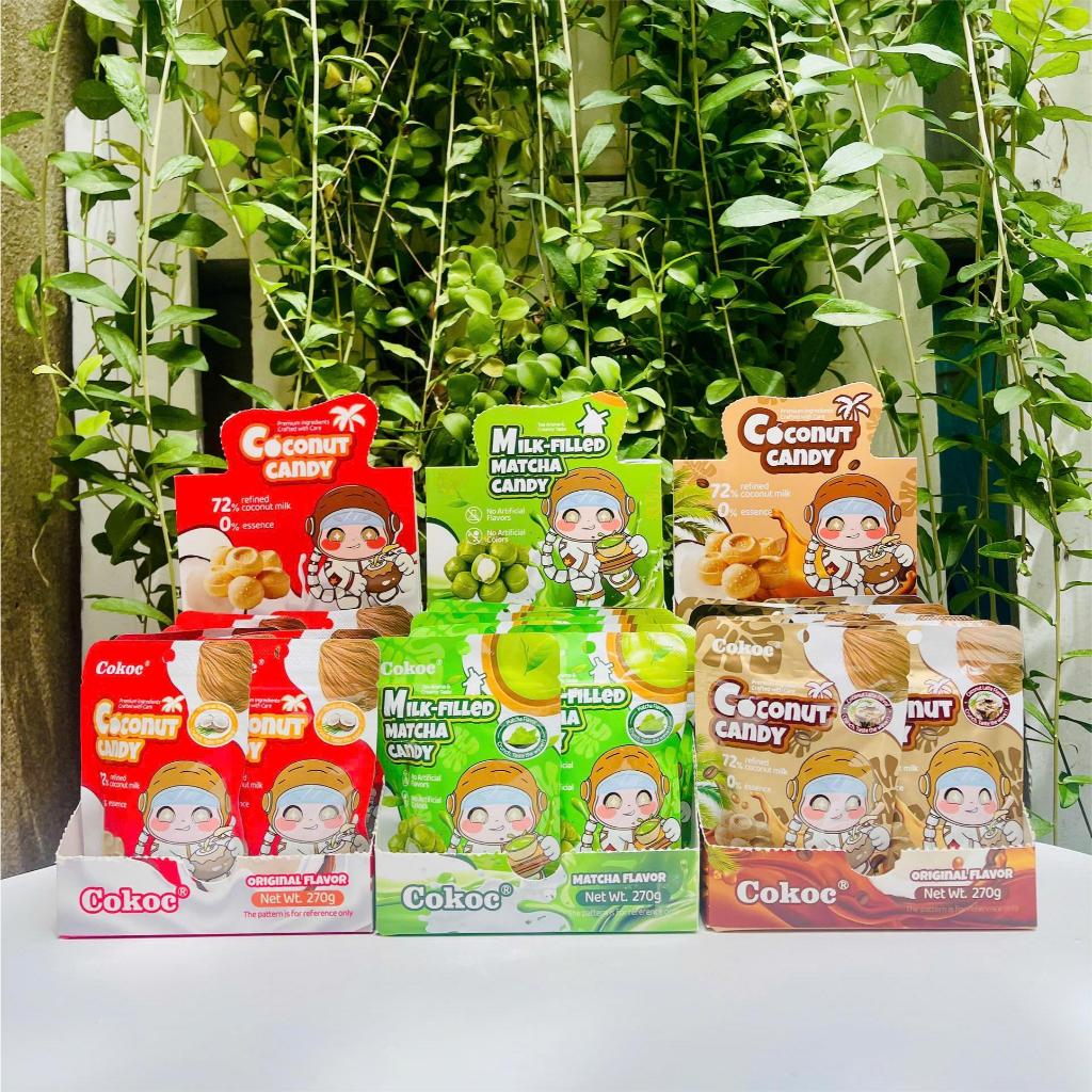 [HỘP 10 GÓI] KẸO DỪA COKOC NHÂN SỮA/ VỊ LATTE/VỊ MATCHA/ VỊ NGUYÊN BẢN ...
