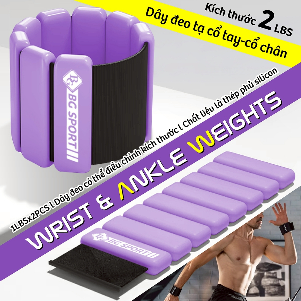 PRO - BG (ALL)Tạ Đeo 1203(1LBS-2 LBS) Tay Tạ Đeo Cổ Tay Mắt Cá chân ...