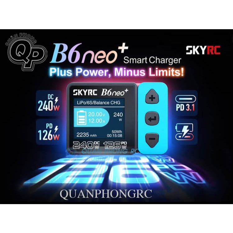 Bộ Sạc Chính Hãng SKYRC B6 Neo+ Smart Charger/Discharger 200W DC/PD ...