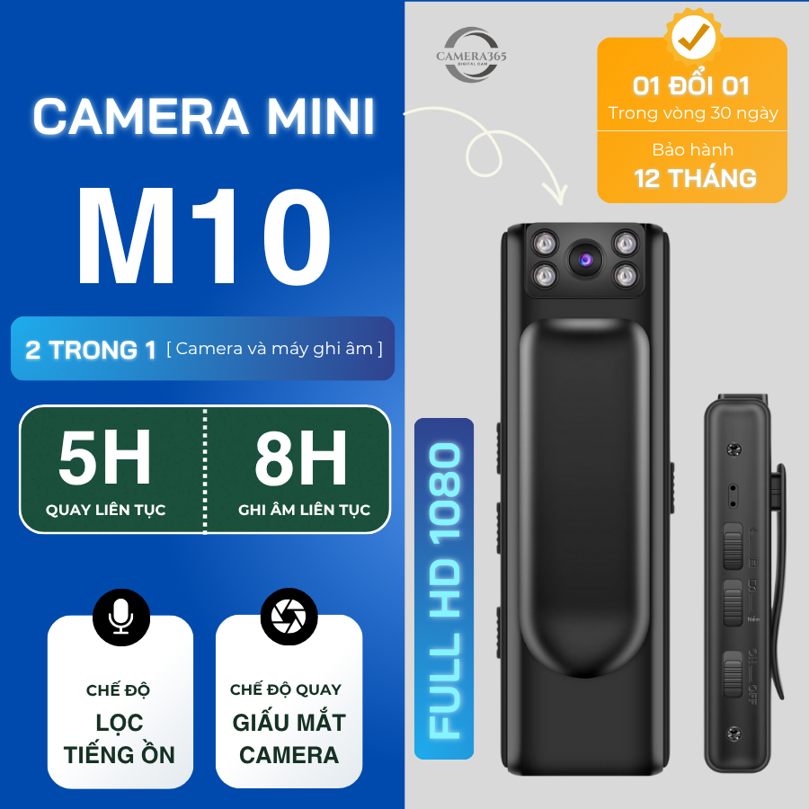 Camera Mini M10 Không Dây,Full HD 1080 sắc nét,Hồng Ngoại Quay Đêm ...