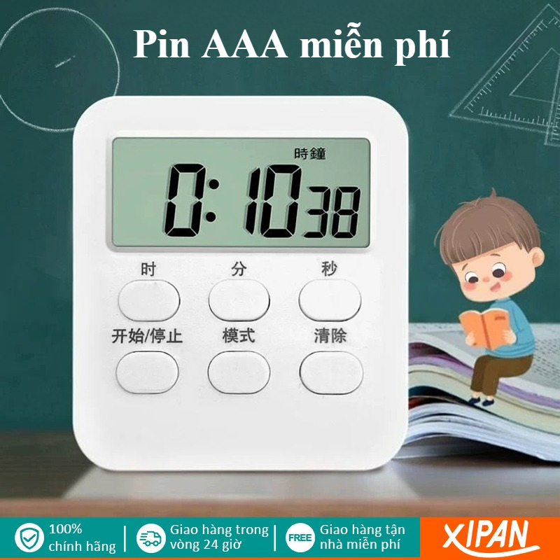 Đồng Hồ Bấm Giờ LED Điện Tử Mini Đồng Hồ Đếm Ngược Báo Thức Hẹn Giờ Học ...