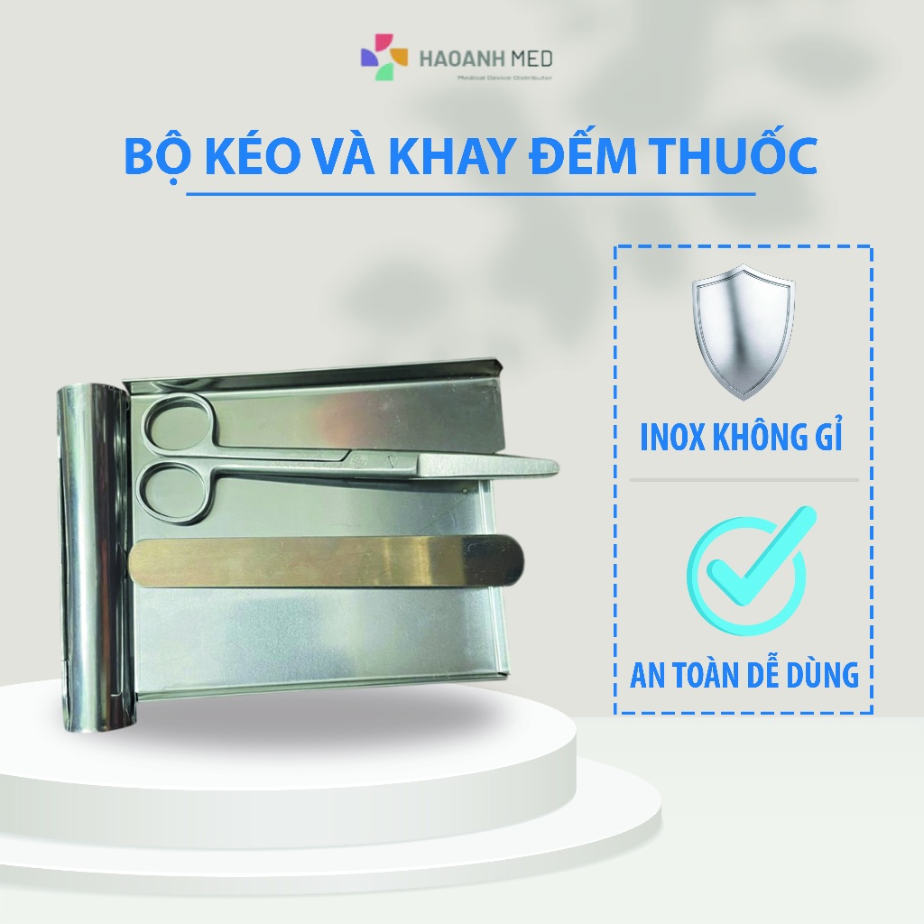 (Trọn bộ) Kéo Cắt Thuốc 16 Và Khay Đếm Thuốc Inox - TBYT Hào Anh ...