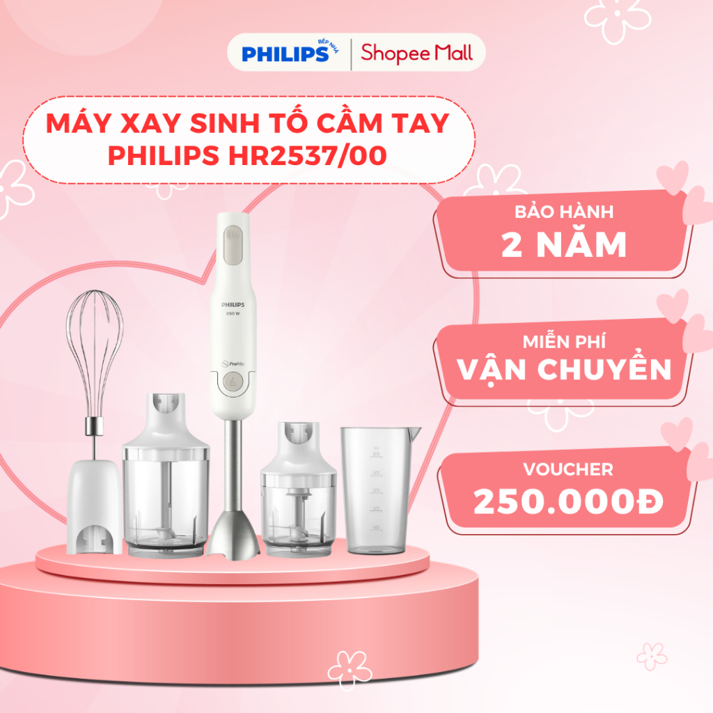 Máy Xay Sinh Tố Cầm Tay PHILIPS HR2537/00 - Máy xay mini xay thịt, đồ ...