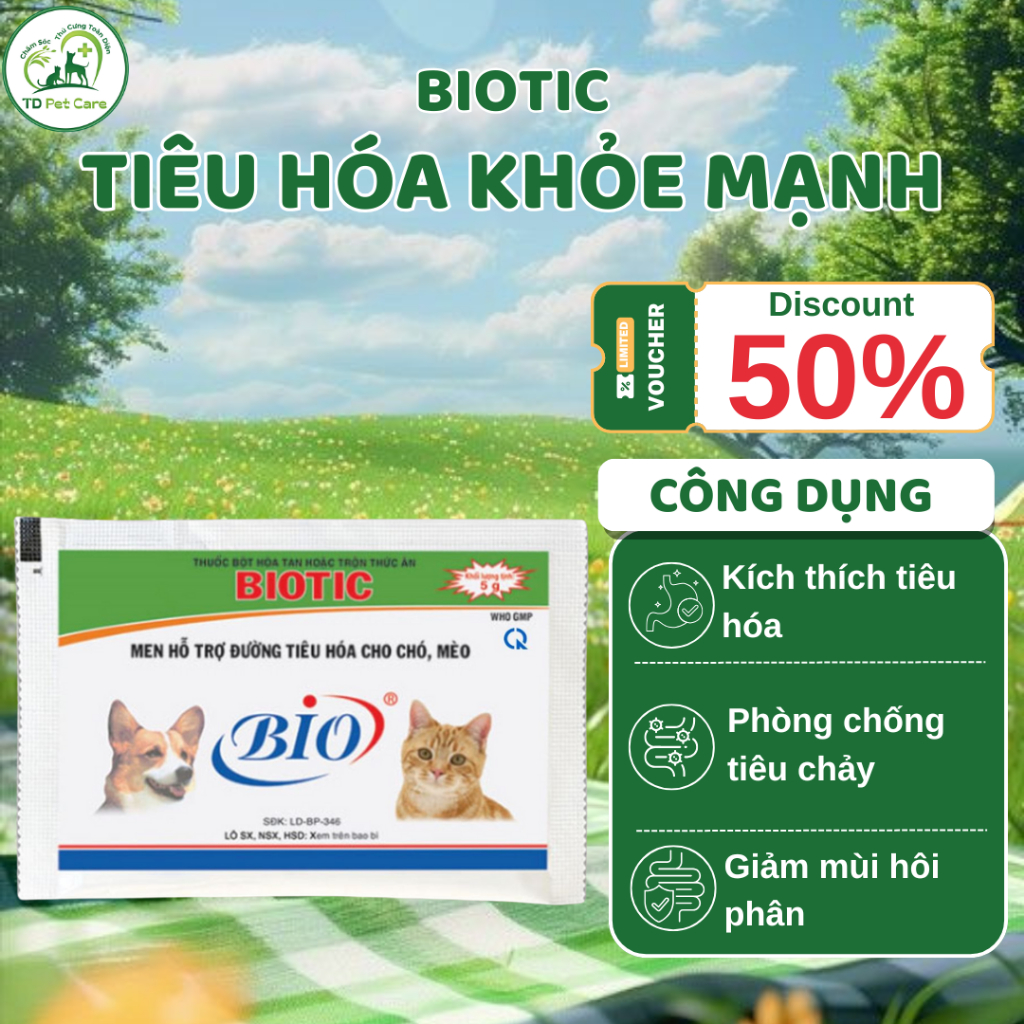 Men Tiêu Hóa Tăng Tính Thèm Ăn Dành Cho Chó Mèo Biotic - Men Vi Sinh ...
