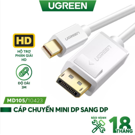 Cáp Mini Displayport to Displayport dài 1,5m hỗ trợ full HD 3D 4K*2K ...