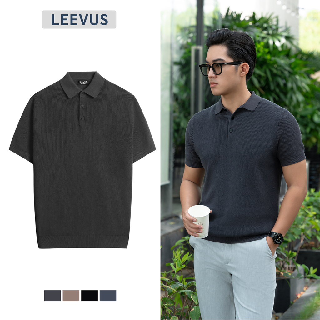 [TẶNG HỘP CHO ĐƠN TỪ 499K] Áo polo LEN DỆT KIM nam Rib Basic Knit vải ...