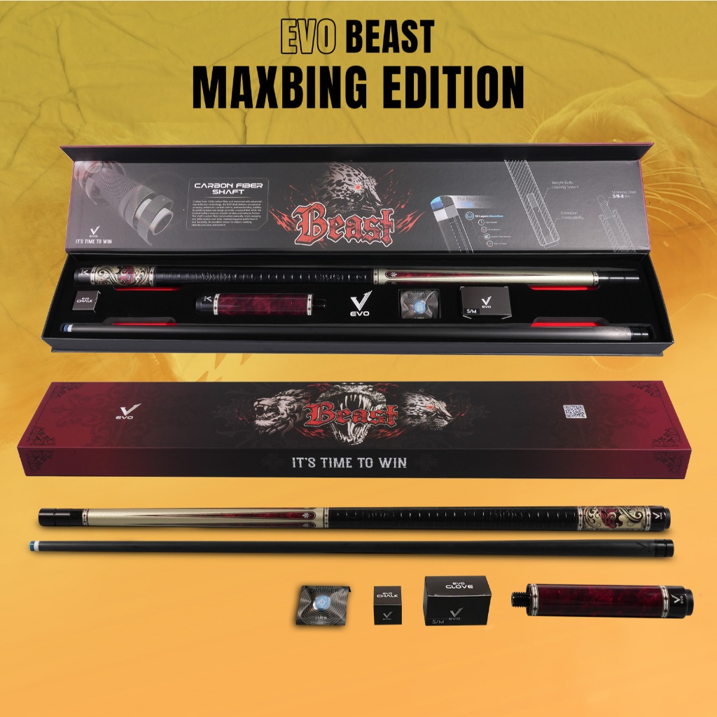 [TẶNG BAO CƠ 2X3] Combo MAXBING EDITION Gậy Bida Lỗ EVO BEAST - SCARLET ...