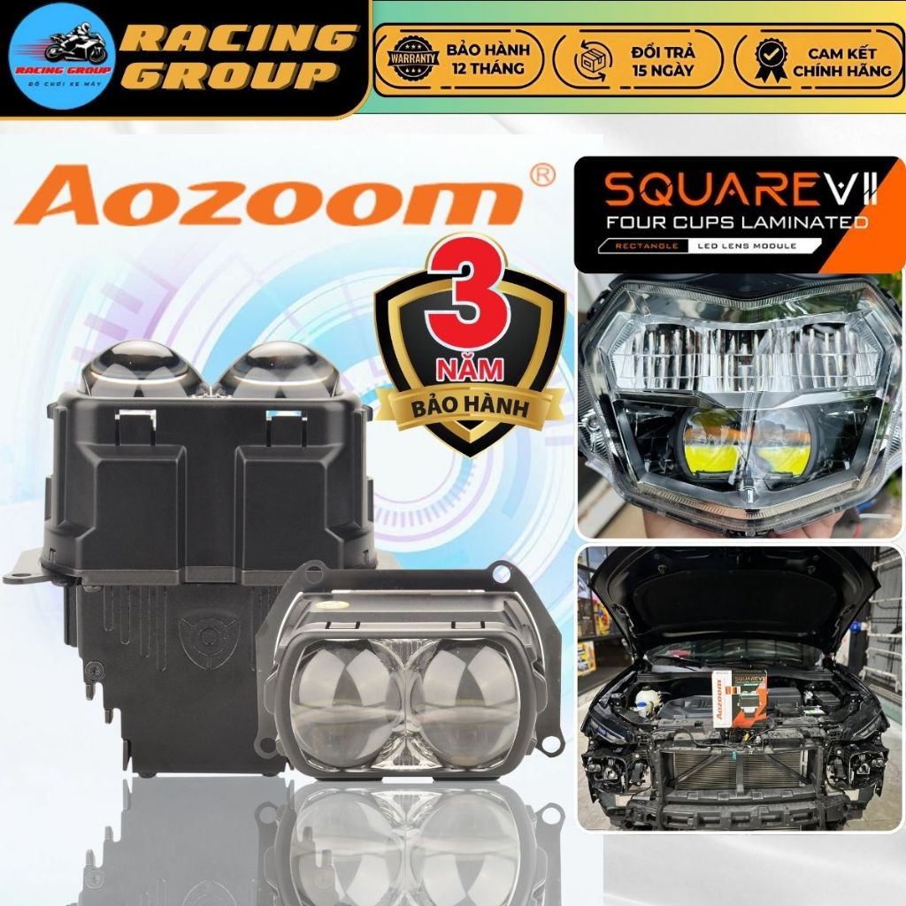Aozoom Square V2, Đèn Bi Cầu Led Aozoom Square V2 Công Suất 62W, Thiết ...