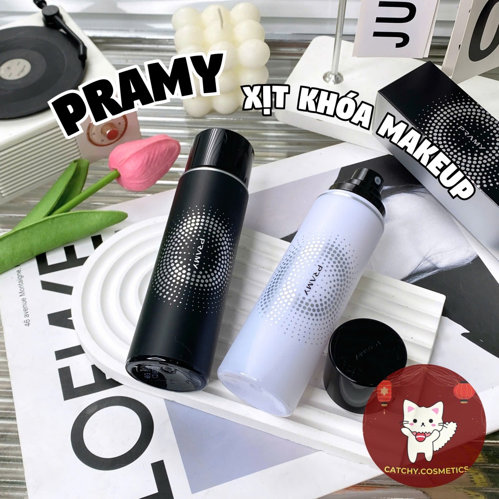 [PRAMY] Xịt Khóa Nền Makeup Pramy Vỏ Đen Trắng, Moisturizing Setting ...