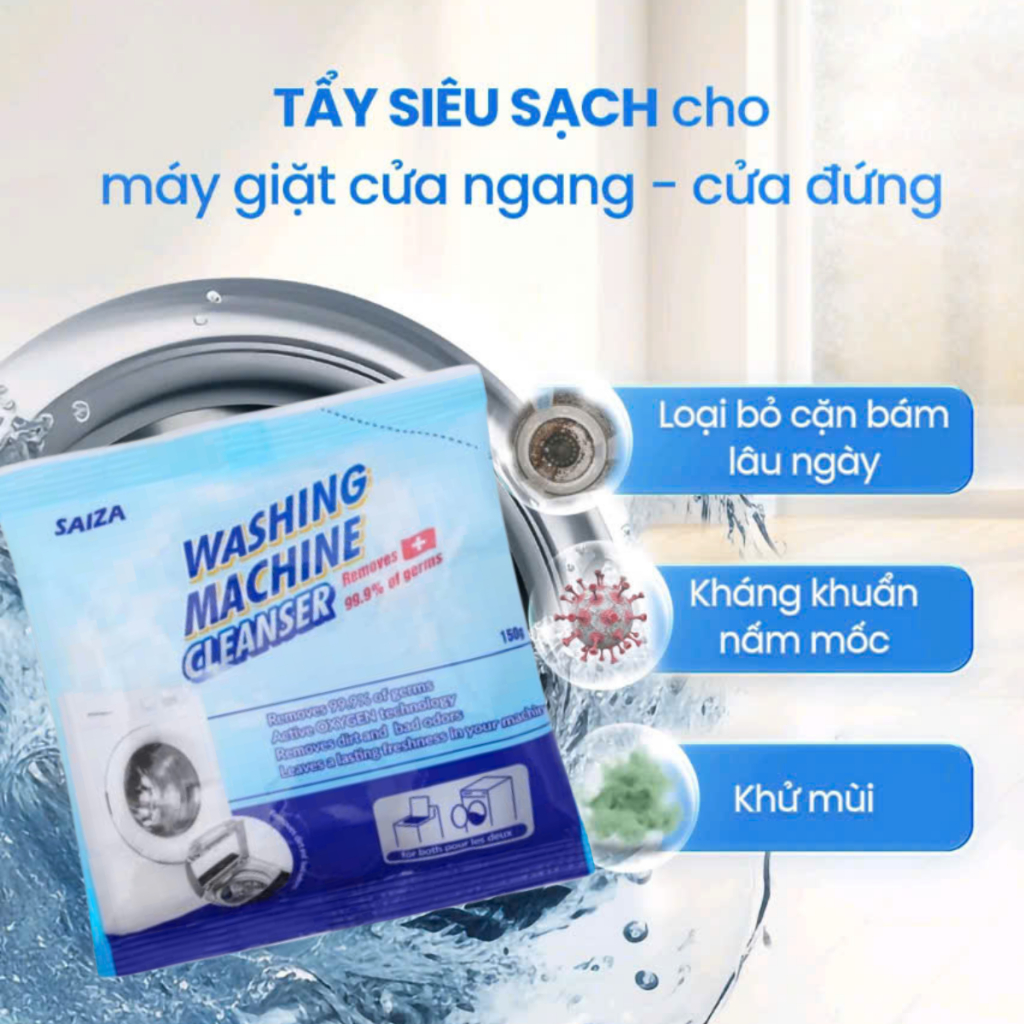Bột tẩy lồng giặt Saiza 150g vệ sinh lồng giặt-tẩy lồng máy giặt ...