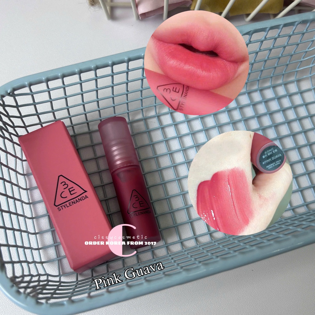Son 3CE Blur Water Tint #Pink Guava Mini Fullbox | Shopee Việt Nam
