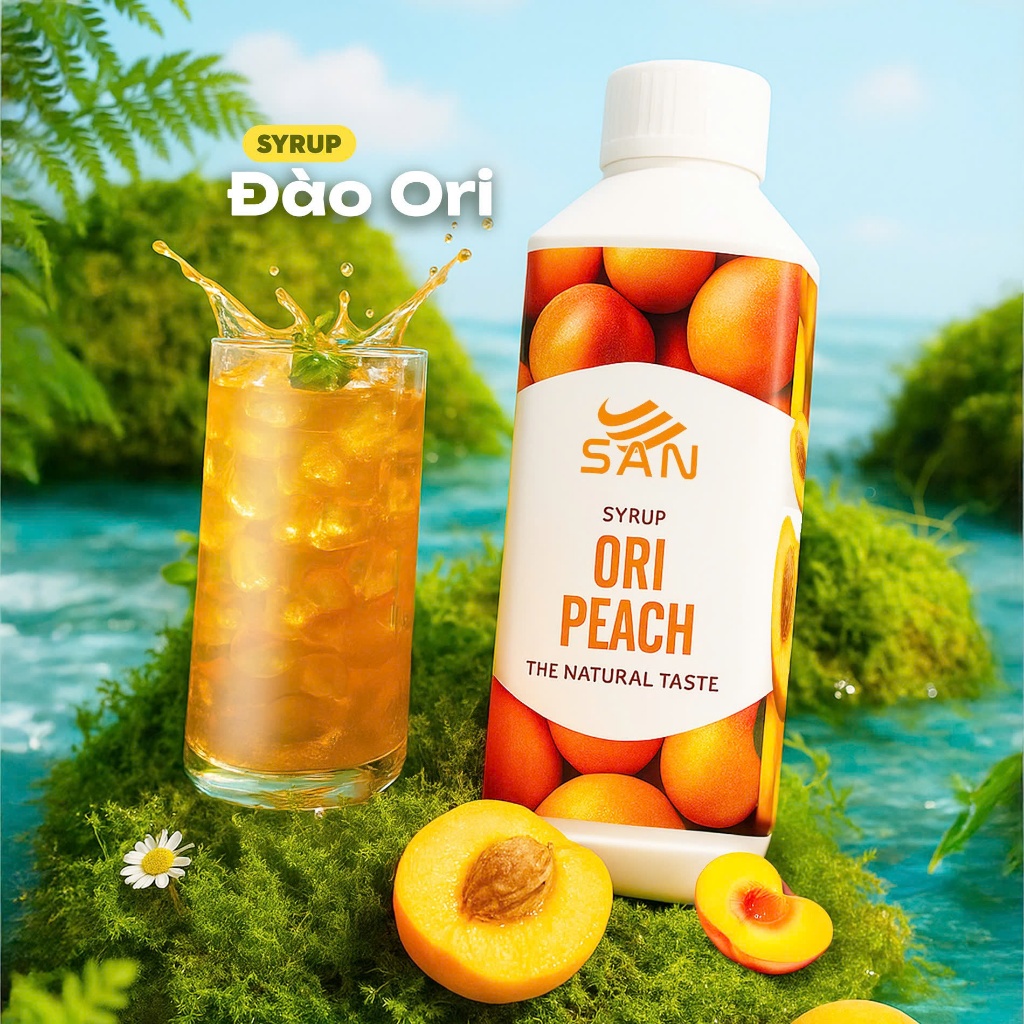 Syrup SAN ĐÀO (có mẫu thử) - Trái Cây Tự Nhiên - Hương Thơm, Màu Sắc ...